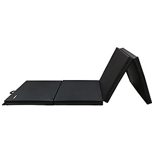 All Purpose 4'x10'x3" Extra Thick High Density Anti Tear Gymnastics Gym Folding Exercise Aerobics Mats, Multiple Colors