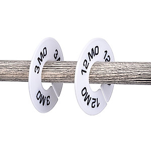 Blulu 10 Pack Clothing Rack Size Dividers Round Hangers Dividers