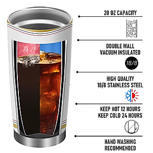 ATHAND 20 oz Modelo Beer Inspired Tumbler Cups with Lid, Stainless Steel, Double Wall, Insulated Tumblers Travel Coffee Mug, Birthday Christmas Gifts For Women Men