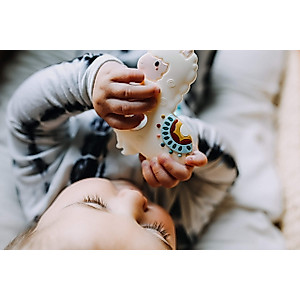 Loulou Lollipop Silicone Teether for Teething Baby Boy and Girl - Llama