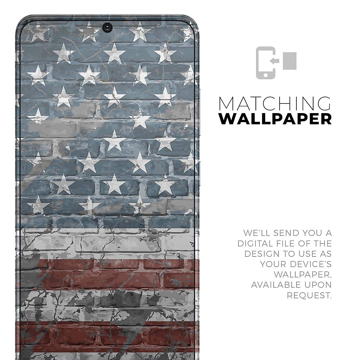 DesignSkinz Vintage USA Flag Protective Vinyl Decal Wrap Skin Cover Compatible with The Samsung Galaxy S20 (Screen Trim & Back Glass Skin)
