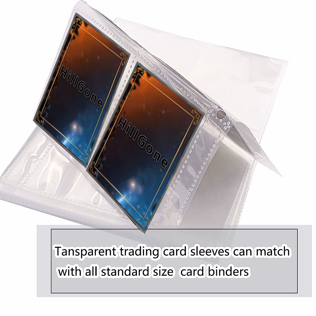 HillGone 320 Pockets Trading Card Sleeves, 4 Pockets Card Storage Album Pages Photocard Sleeves
