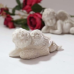 HOWFIELD Sleeping Angel Baby Resin Angel Statues for Garden Angel Garden Statues Outdoor Décor