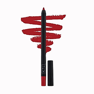 K7L Dark Red Lip Crayon (Vegan) - Waterproof and Smudge-Proof Cosmetics - Flame