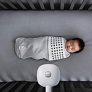 Nanit Plus - Smart Baby Monitor and Floor Stand: Camera with HD Video & Audio - Sleep Tracking - Night Vision - Temperature & Humidity Sensors and Two-Way Audio