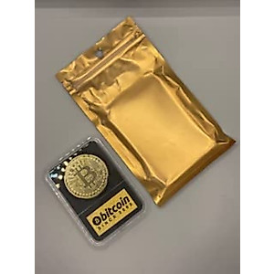 Bitcoin Coin in Collector's Edition Case: Limited Edition Physical Gold Coin with Crypto Coin Display Case | Cryptocurrency Coin with Realistic Details | Desk Home Office Idea for HODL Fans