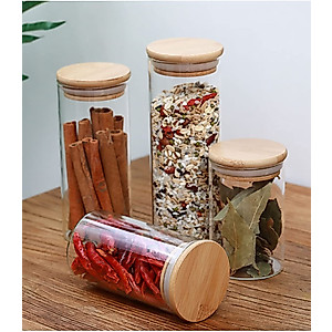 TSTSM Glass Pasta Jars,1.8L Spaghetti Storage Jars with Lid,Airtight Food Storage Containers,Transparent Household Whole Grain Bucket,Storage Tank for Snacks, Tea, Coffee Beans-2pcs