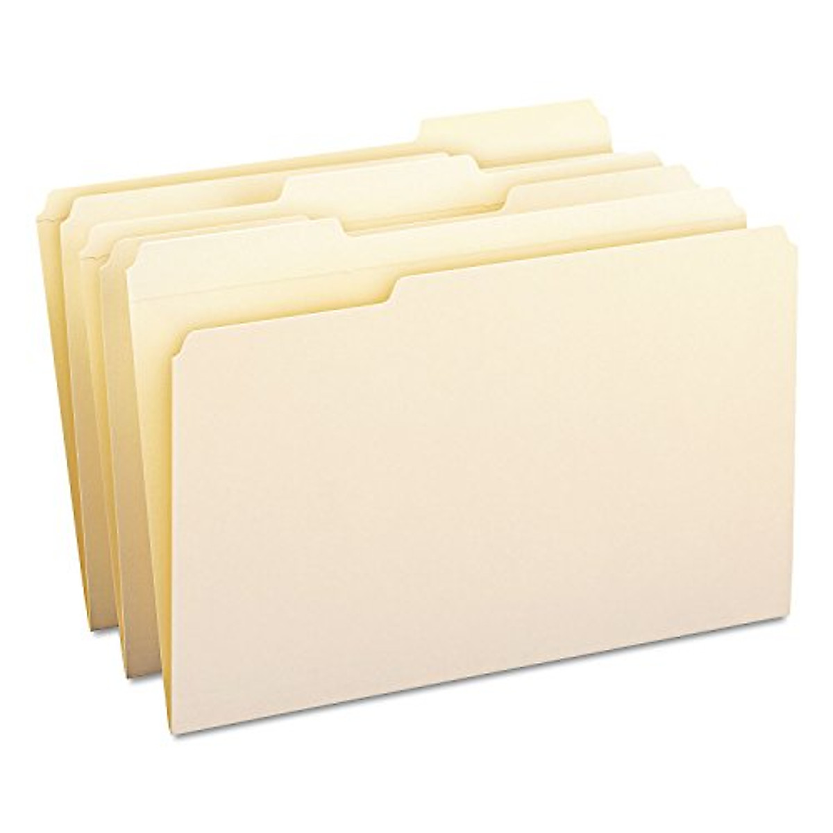 Smead File Folder, Reinforced 1/3-Cut Tab, Assorted Positions, Legal Size, Manila, 100 per Box (15334)