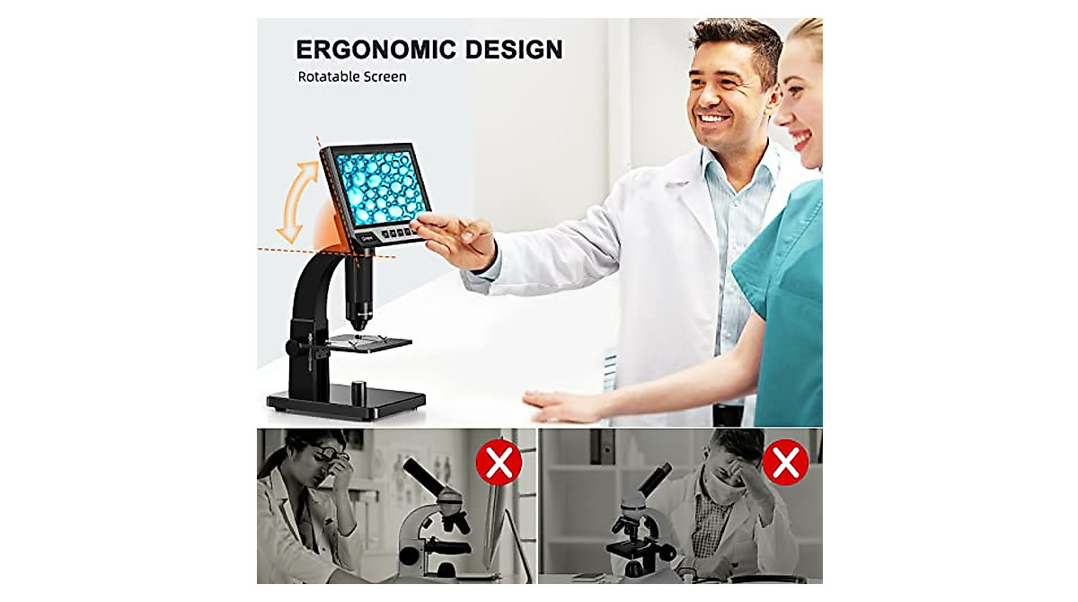 LCD Digital Microscope with 2000X Magnification and 7-inch Screen
