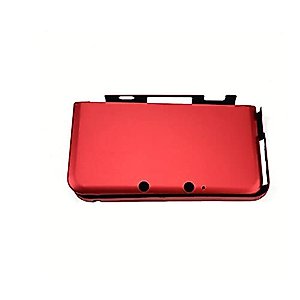 Aluminium Alloy Protective Case Front Back Faceplate Plates Top Cover & Bottom Battery Housing Shell Case Cover for 3DS XL LL Console - Red