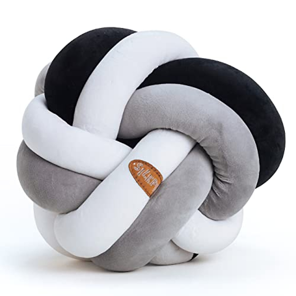 Silkpine Knot Pillow Ball, Knot Pillows Decorative Throw Pillows 12" x 12" Large Plush Knot Cushion - Round Plush Pillows for Bedroom, Couch & Sofa Decor - Handmade Knotted Sphere Pillow