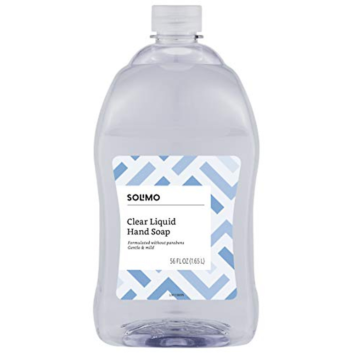 Amazon Brand - Solimo Gentle & Mild Clear Liquid Hand Soap Refill, Triclosan-free, Fresh Floral Scent, 56 fl oz (Pack of 1)