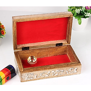 ARTISENIA Father's Day Gifts Wooden Whitewash Tree of Life Decorative Jewelry Trinket Box Storage Organizer Deck with Inner Velvet Chest Organizer Tarot Card Decks Unique Gift Ideas Girls Women