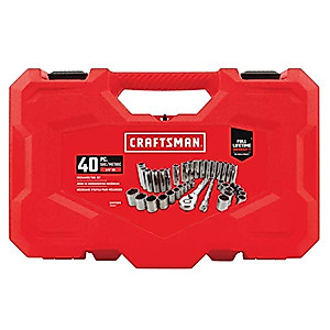 CRAFTSMAN Mechanics Tool Set, SAE / Metric, 3/8-Inch Drive, 40-Piece (CMMT12018)