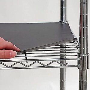 Shelf Liner, 48 x 24 in., Black, PK4