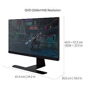 ViewSonic ELITE XG271QG 27 Inch 1440p 1ms 240Hz IPS Gaming Monitor with GSYNC, NVIDIA Reflex, DisplayHDR 400, RGB Lighting, and Advanced Ergonomics for Esports