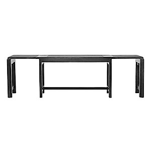 Jofran Bradford Extendable Solid Wood Hallway Bench, Grey