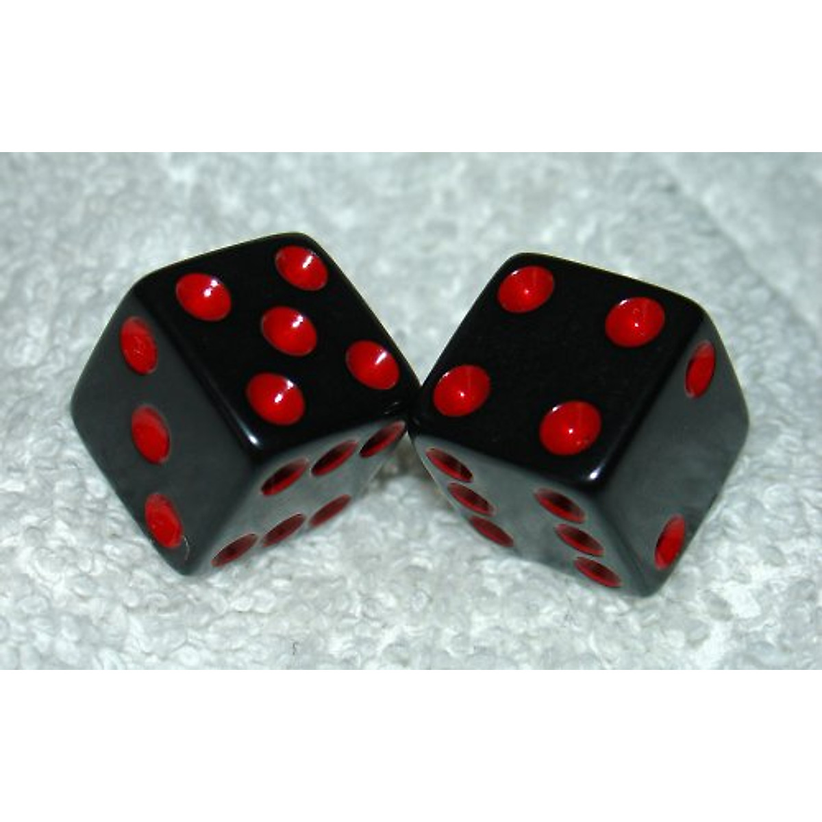 Black Opaque Dice Pair