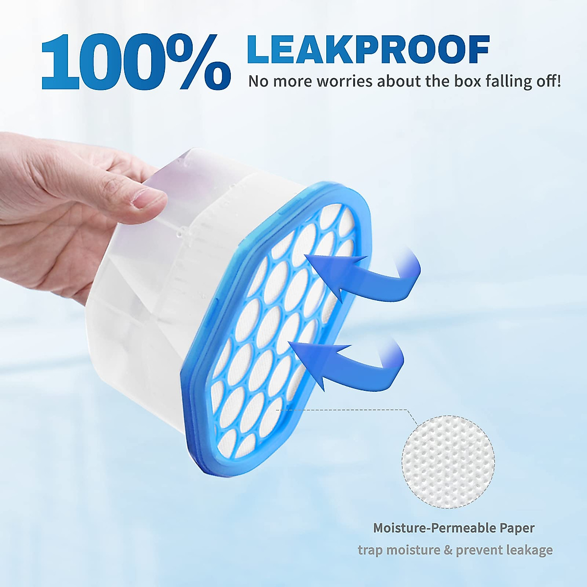 Vacplus Moisture Absorbers 12 Pack, 10.5 Oz, Humidity Absorber Boxes Attracts Extra Moisture from Your Bathroom, Closet, Kitchen, Dehumidifier for Closet (Fragrance Free), Blue