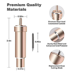 Premium Deep Cut Housing and Blades, karmiero Fine Point Cut Housing + 5Pcs Deep Point Blades, Cutting Thick Materials for Cricut Maker and Explore Air Machines, Suitable for Personalized Crafts.