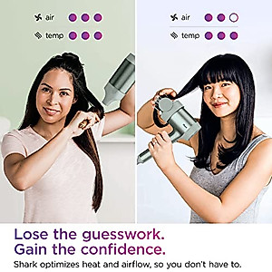 Shark HD112GNBRN HyperAIR Fast-Drying Hair Blow Dryer with IQ 2-in-1 Concentrator and Styling Attachments, Auto Presets, Rotatable Hot Air Brush, No Heat Damage, Ionic, Matcha