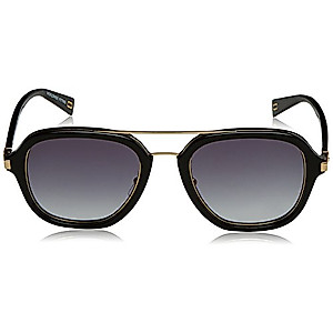 Marc Jacobs MARC172/S Aviator Sunglasses, Black Gold/Dark Gray Gradient, 54 mm