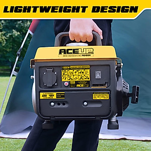 Aceup Energy 1,000W Gas-Powered Generator, Portable Generator Camping Ultralight, EPA & CARB Compliant