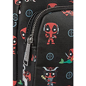 Loungefly POP Marvel Deadpool 30th Anniversay All Over Print Womens Double Strap Shoulder Bag Purse
