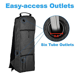 APDTEK Portable Oxygen Tank Backpack Holder for Size D (M-15), Comfortable Medical Oxygen Cylinder Backpack Bag with Durable Straps, Size JD (M-22) Oxygen Bag for Travel - Easy to Carry (Black)