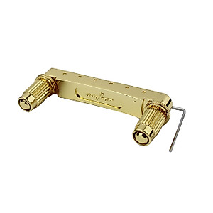 Guyker Guitar Tune-O-Matic Roller Saddle Bridge Replacement Part Compatible with Gibson Les Paul LP SG Style 6 String Electric Guitar - GM005, Golden