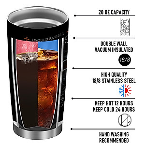 Equoza Christian Gifts Flask Warrior of God Faith 20oz Insulated Travel Mugs Stainless Stainless Steel Vacuum Tumbler with Lid Special Christmas Gifts for Men（Pack of 1）
