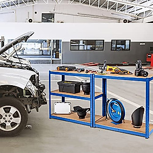 Giantex Garage Shelving, 60 Inches 5-Tier Shelving Unit w/Adjustable Height, Per Shlef Max Load 400 lbs, Bolt-Free and Easy to Assemble, Heavy Duty Metal Frame Multi-Use Storage Rack Shelfs, 3 Packs