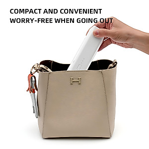 ZKIRON Mini Bag Heat Sealer - Portable Handheld Food Sealer Bag Resealer, Smart Heat Sealer Machine for Chip Bags, Plastic Bags, Snack Bags - Perfect for Food Preservation and Travel (White)