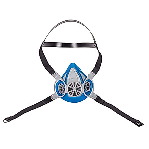 MSA 815696 Advantage 200 LS Series Half-Mask Respirator - Size: Small, 2-Piece Neckstrap, Twin-Port, Reusable Gas Mask, MSA Advantage Cartridge Compatible