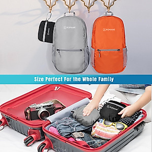 ZOMAKE Ultra Lightweight Hiking Backpack 20L - Packable Small Backpacks Water Resistant Daypack for Women Men(Silver Gray)