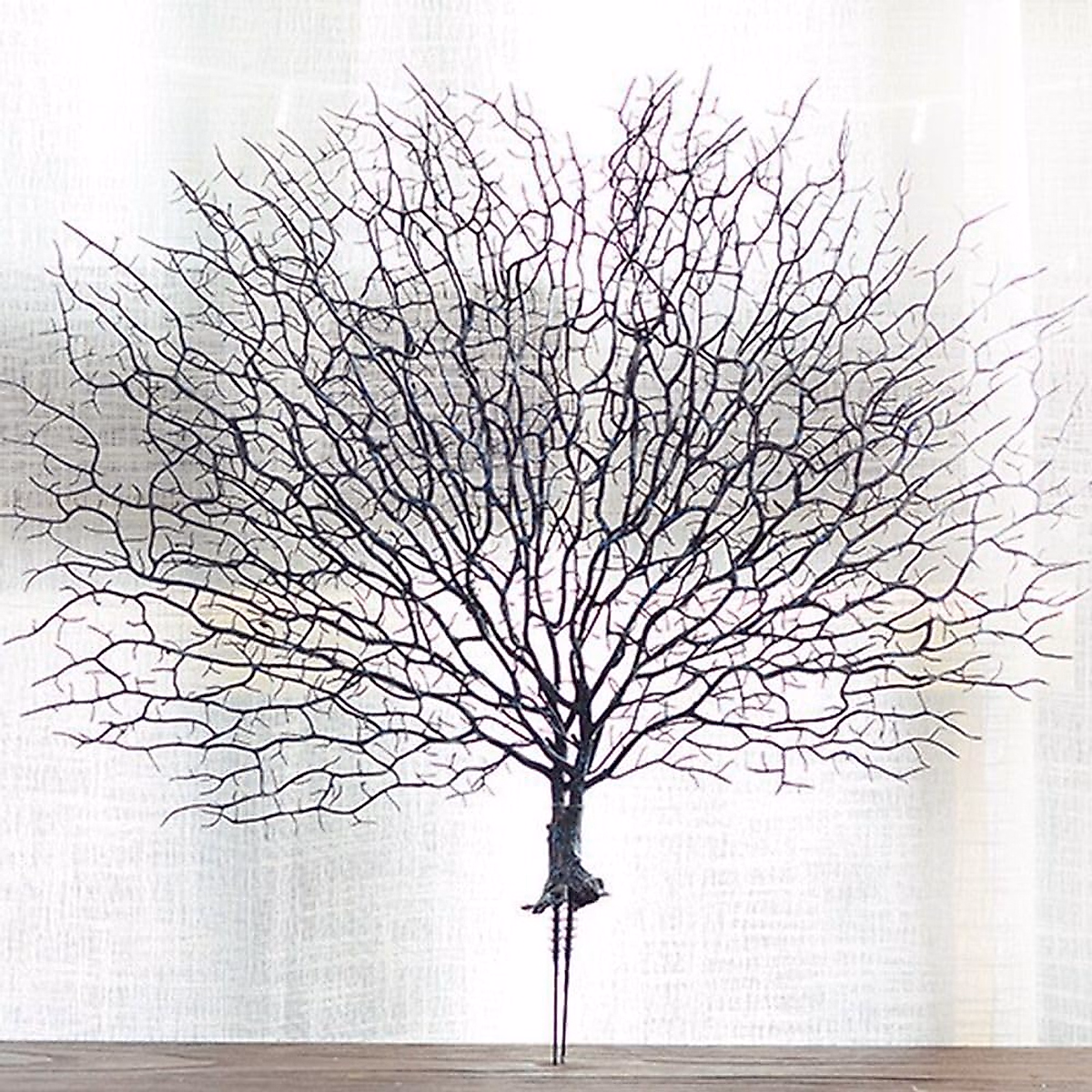 Simulation Coral Branch Artificial Sea Tree Peacock Tree Plastic Sea Trunk Branch Decorative Accessories for Fish Tank Aquarium Wedding Home(Brown)