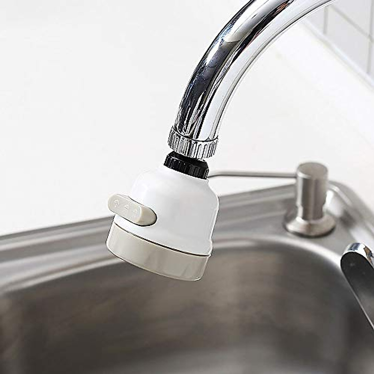 INIFLM 360° Rotating Kitchen Faucet Booster Shower, Water-Saving Filter Universal Splash-Proof Nozzle