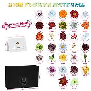 YZXZM Artificial Flowers Combo Box, 38PCS Fake Flowers, Silk Flower Mix with Wire Stem, DIY Wedding Bridal Bouquet Shower Party Home Décor (Multi Color)