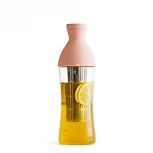 MAXCBD Coffeemaker Pots, Cold Brew Pot 750ml Filter In Cold Brew Coffee Bottle Glass Coffee Maker Cold Extraction Mixing Ground Coffee With Cool Water (Color : PINK)