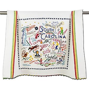 Catstudio South Carolina Dish Towel - U.S. State Souvenir Kitchen and Hand Towel with Original Artwork - Perfect Tea Towel for South Carolina Lovers, Travel Souvenir