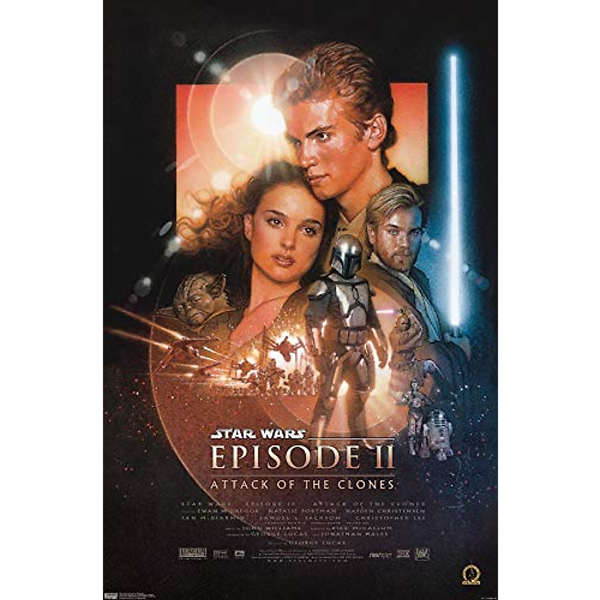 Trends International 24X36 Star Wars: Attack Of The Clones - One Sheet Wall Poster, 24" x 36", Unframed Version