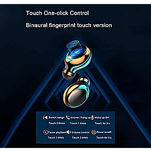 New Wireless Earbuds Bluetooth 5.0 Headset, IPX7 Waterproof, LED Battery Display auriculares,140 Hours Play time with Charging Box, 3D Stereo Audio Full Touch Screen Headset with Microphone