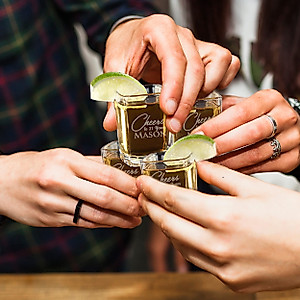 My Personal Memories, Custom Etched Happy 30th 40th 50th 60th Birthday Champagne Flute, Wine, Stemless, Pilsner Beer, Shot Glass (2 oz Square Shot Glass)