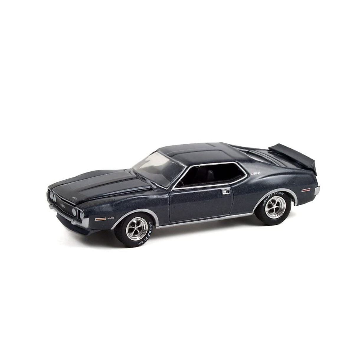 ModelToyCars 1971 AMC Javelin AMX, Charcoal Gray Metallic - Greenlight 13310A/48-1/64 Scale Diecast Car