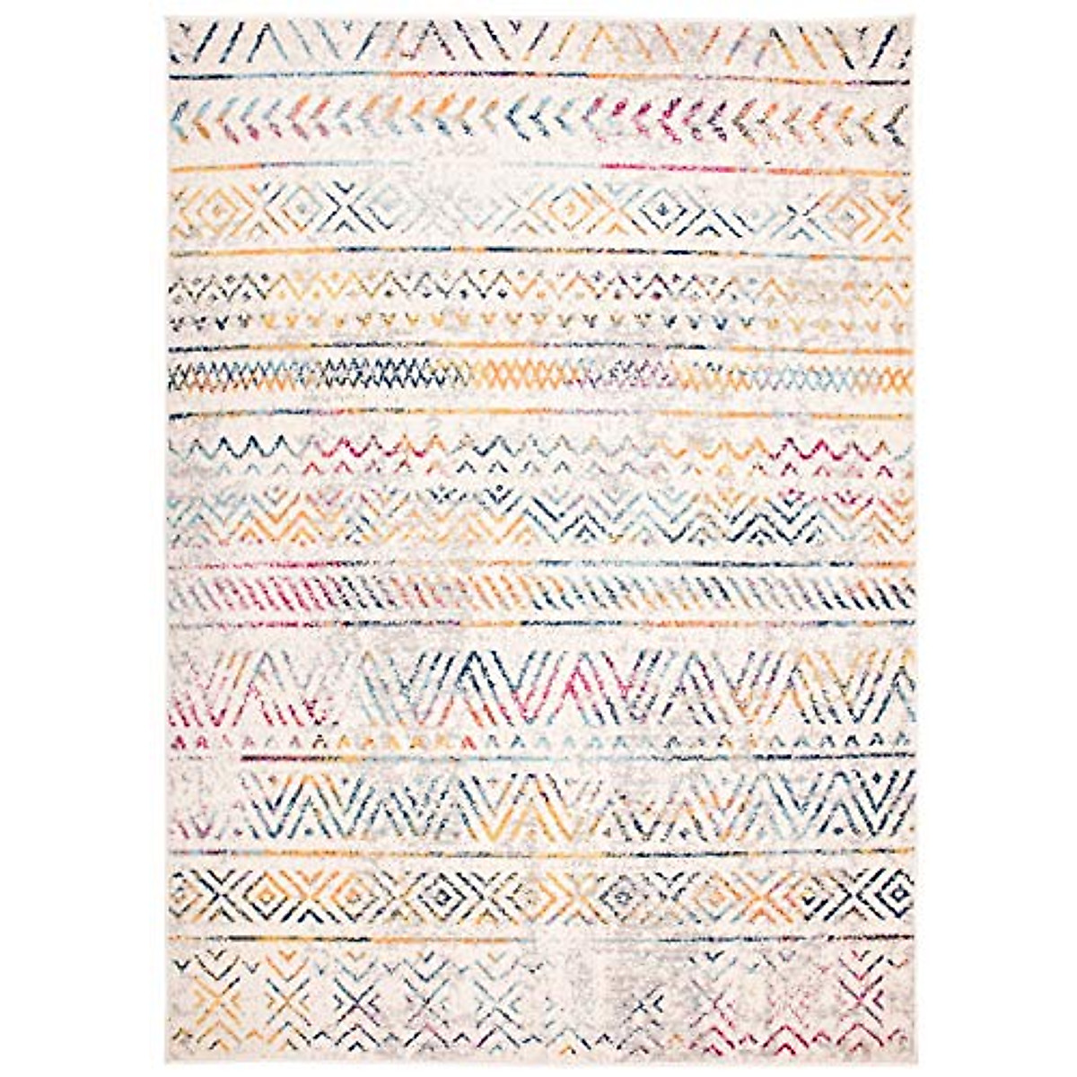 Rugshop Geometric Boho Perfect for high Traffic Areas of Your Living Room,Bedroom,Home Office,Kitchen Stain Resistant Area Rug 3'3" x 5' Multi