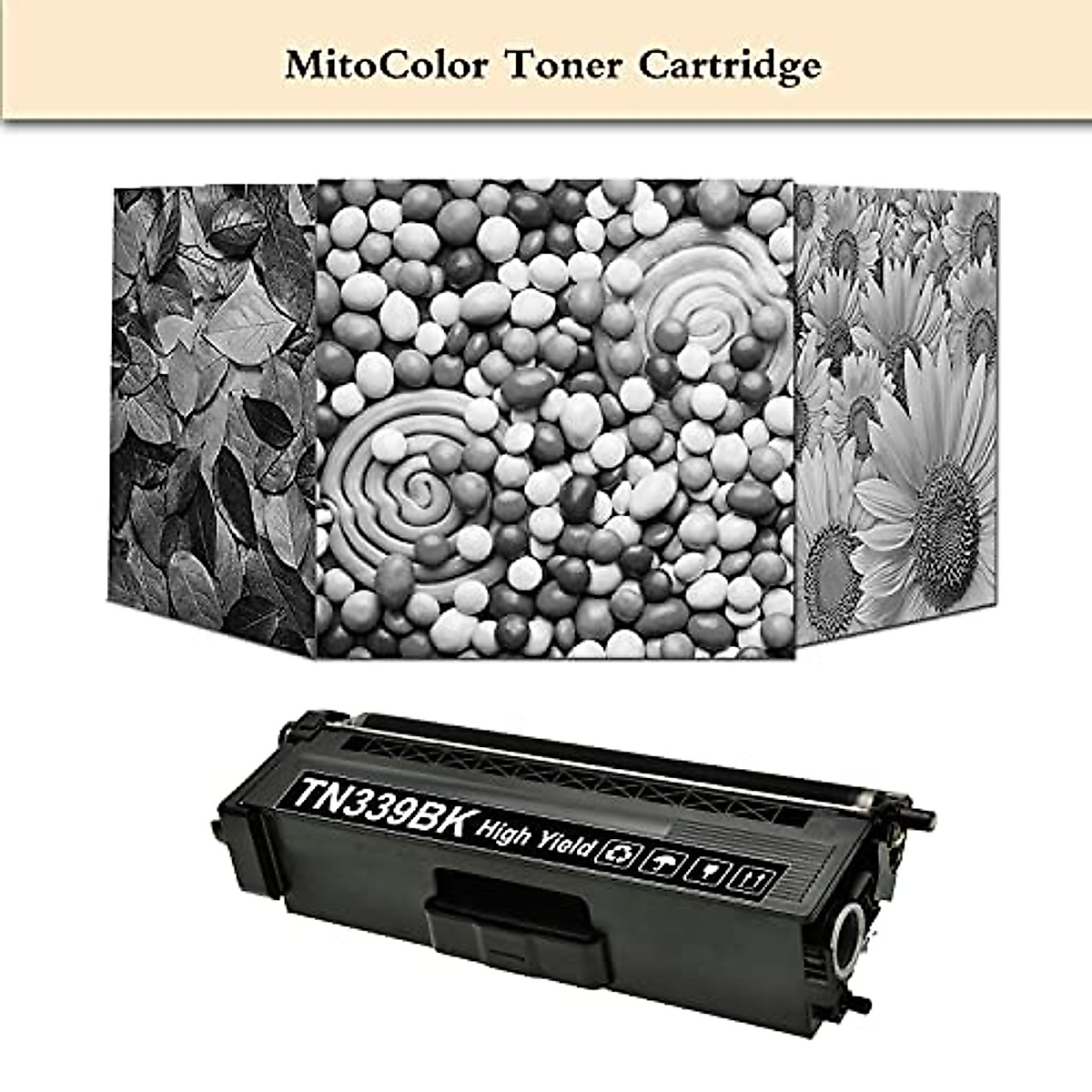 Compatible 1-Black TN339 TN-339 TN339BK Toner Cartridge Replacement for Brother TN 339 HL-L8350CDW HL-L8250CDN HL-L8350CDWT MFC-L8850CDW MFC-L8600CDW Printer Cartridge