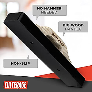 Culterage - Tapping Block [Incl. 20 Spacer] - Laminate Flooring Tools - Tapping Block for Vinyl Plank Flooring - Tapping Tool with Big Wooden Handle - Laminate Floor Tools - Tools for Vinyl Flooring