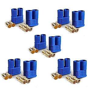 FLASH HOBBY 5Pairs EC8 8mm Bullet Connector Male Female Banana Plug Connector Adapter for RC ESC Motor LIPO Battery