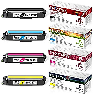 DRAWN 4-Pack TN227BK TN227C TN227M TN227Y Toner Cartridge Compatible Replacement for Brother TN-227 TN227 HL-3230CDW 3270CDW 3290CDW MFC-L3710CW L3730CDW DCP-L3510CDW Printer Cartridge (1BK+1C+1M+1Y)