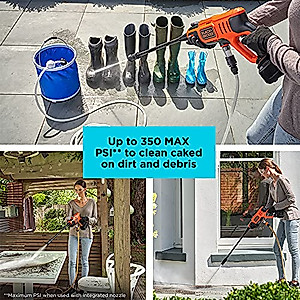 BLACK+DECKER 20V MAX Pressure Washer, 350 PSI (BCPW350C1)